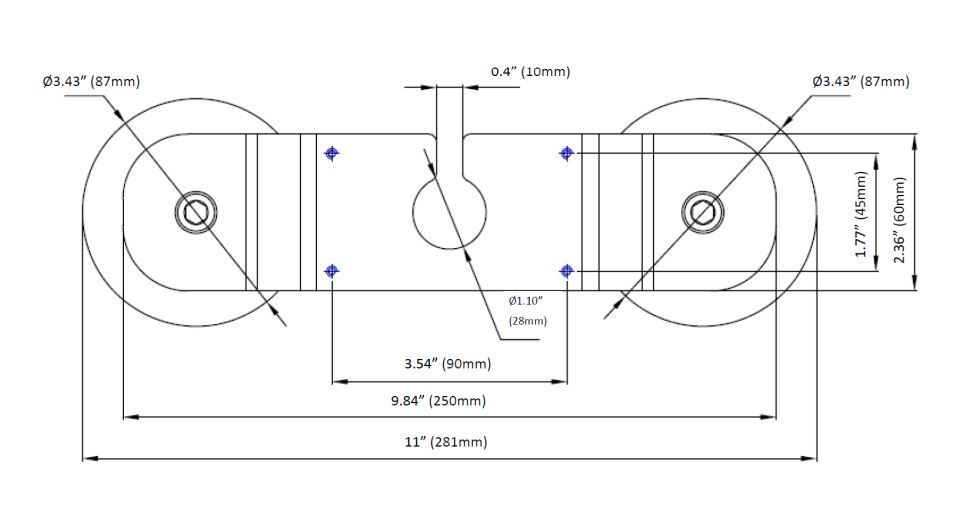 Buy AccelTex ATS-MAGMNT-2ANT, Dual Antenna Vehicle Mag Mount - Prime Buy