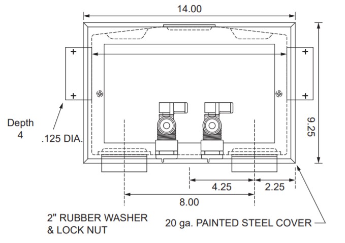 Buy Guy Gray 82306, TT200TPPVCW Outlet Box Dual Outlet, Turn Wirsbo ...