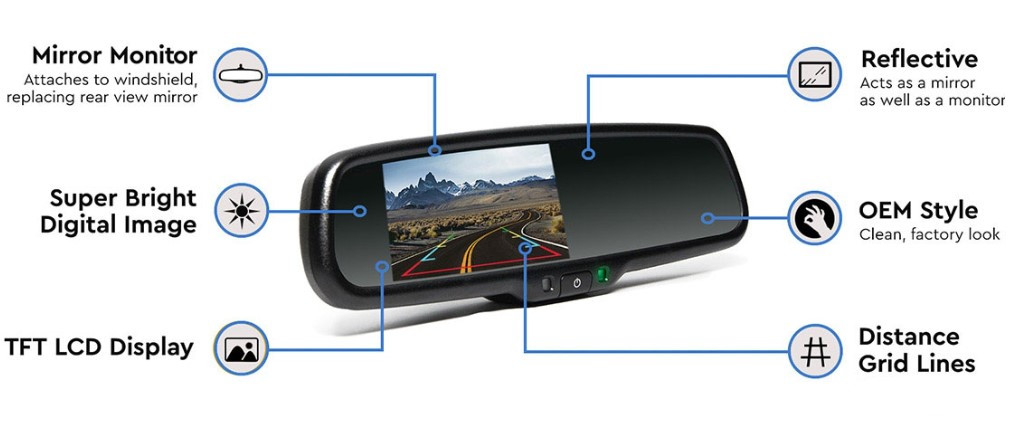 Buy Rear View Safety RVS-718, G-Series Rear View Mirror Monitor - Prime Buy
