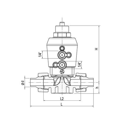 Buy Simtech DVC 405 5 012-NC, DVC Series, 1-1/4" Diaphragm Valve ...