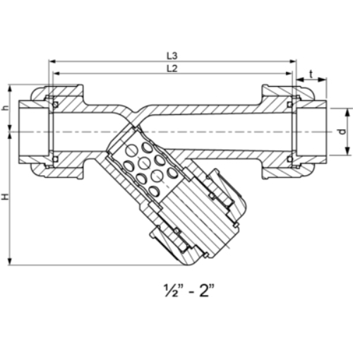 Buy Simtech WSV 501 3 005, WSV Series, 1/2" PVDF/EPDM Wye Strainer, Socket - Prime Buy