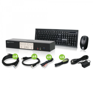 Buy Iogear GCS1934-KM, 4-Port 4K DisplayPort1.2 KVMP Keyboard and Mouse ...