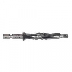 Buy ITM HDT-3816, 3/8"-16 HSS Hex 3 in 1 Combo Drill Tap - Prime Buy