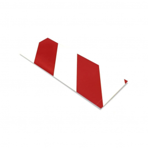 Buy Mighty Line 4STRIPWRCHV, White and Red Hazard, 4" by 10" Segment ...