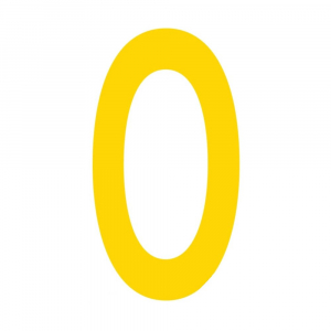 Buy Mighty Line LMYO, O Letter Floor Marker Adhesive, 4.5 x 10" - Prime Buy