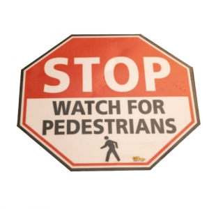 Buy Mighty Line STPWFP24, "Stop Watch for Pedestrians" Floor Sign, 24 ...