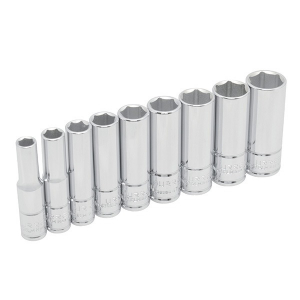 Buy Urrea 47202, Metric Deep 6-Point, 1/4" Drive Socket Set on Rail ...