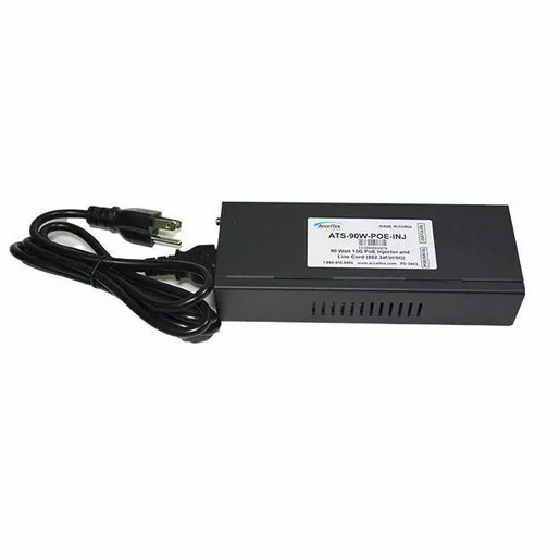 Buy AccelTex ATS-90W-POE-INJ, 90 Watt 10G PoE Injector and Line Cord - Prime Buy