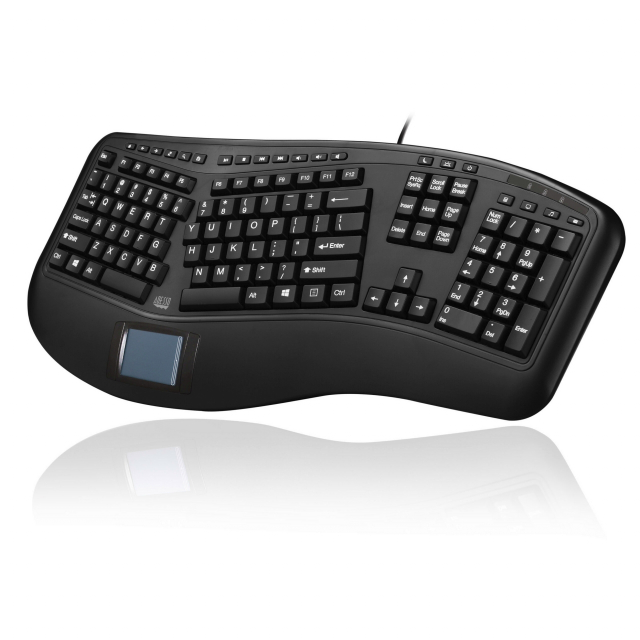 Buy Adesso AKB-450UB, Tru-Form Ergonomic Touchpad Keyboard - Prime Buy