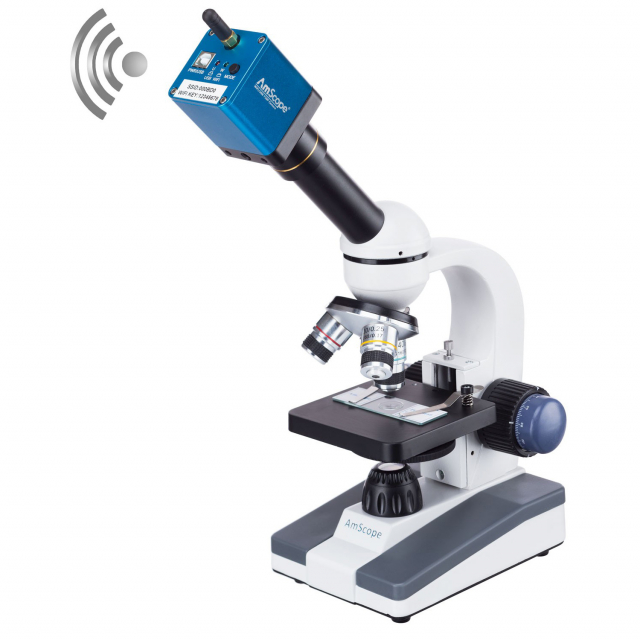 Buy AmScope M150C-PB10-WU, 40X-1000X Monocular Compound Microscope ...