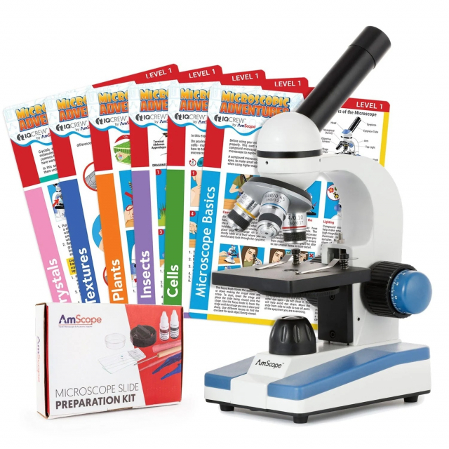 Buy AmScope M150C-SP14-EXCL1, 40X-1000X Monocular Compound Microscope ...