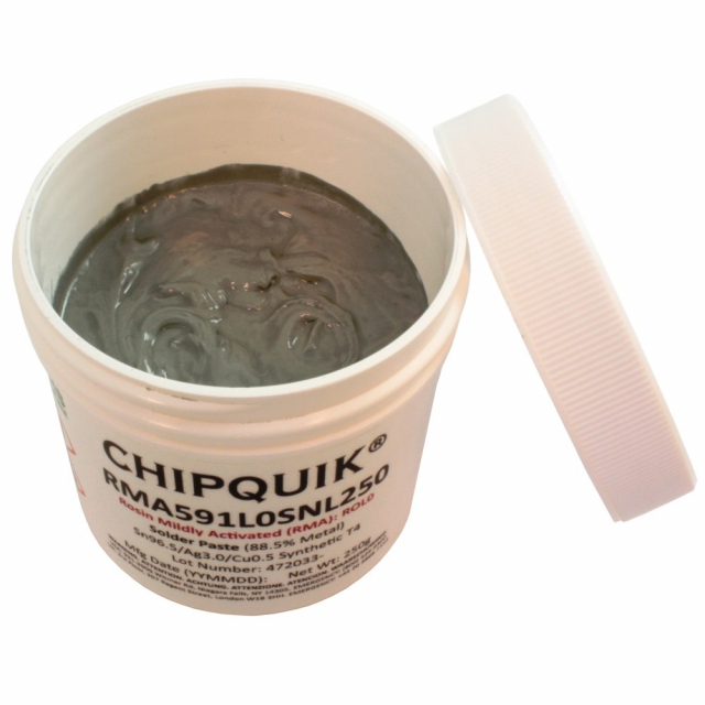 Buy Chip Quik RMA591L0SNL250, RMA Solder Paste Sn96.5/Ag3.0/Cu0.5 T4 ...