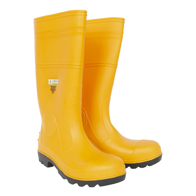 Buy CORDOVA PB3313, Yellow Boot PVC Sole EVA Insole Steel Toe Size 13 ...