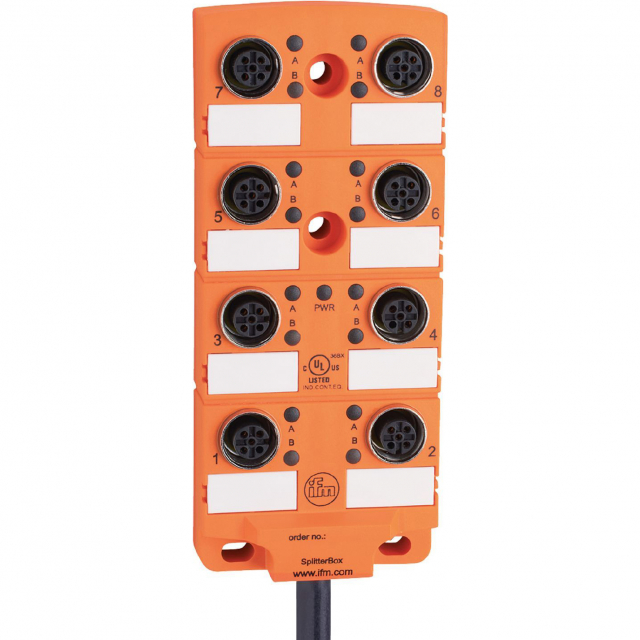 Buy IFM EBC046, 8-Port Wiring Block with 16 x Yellow LED and 20m Cable ...