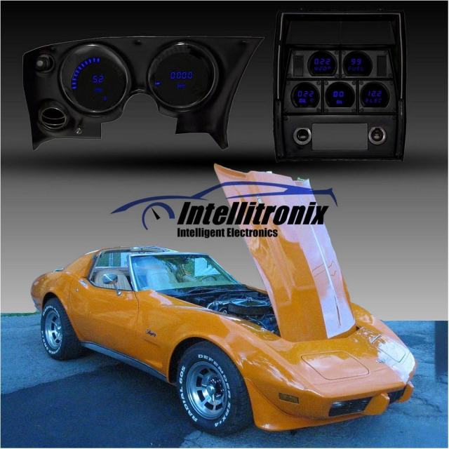 Buy Intellitronix DP2001B-S9020, 1968-1977 Corvette Gauge Panel Blue ...