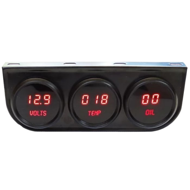 Buy Intellitronix M9333R, 3 Gauge LED Digital Panel 2-1/16" with Red ...