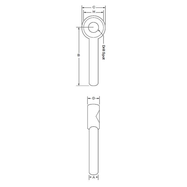 Buy Ken Forging 10J, 1" x 12" Blank Rod End, C1030/C1035 - Prime Buy