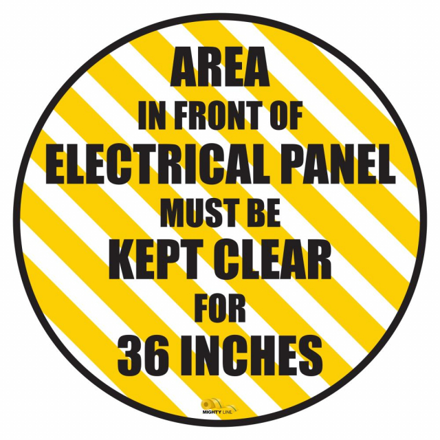 Buy Mighty Line AreaInFrontEP12, Sign "Keep Area Infront of Panel" 12 ...