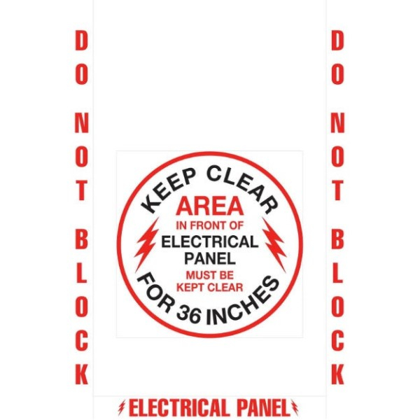 Buy Mighty Line EPSignKit, "Do Not Block Electrical Panel" Floor ...