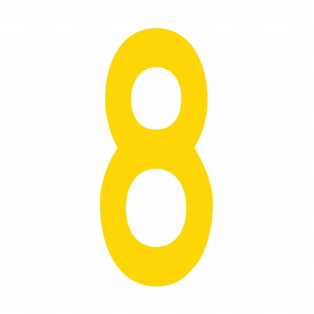 Buy Mighty Line LMY8, 8 Number Floor Marker Adhesive, 4.5 x 10" - Prime Buy