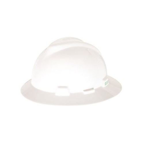 Buy MSA 454733, V-Gard Slotted Full-Brim Hat with Staz-On Suspension ...