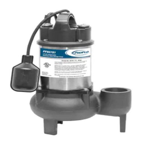 Buy PROFLO PF93781, 120V Cast Iron Stainless Steel Tethered Sewage Pump ...