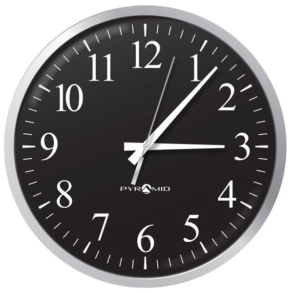 Buy Pyramid Time SEA3AHLDRS, TimeTrax Sync Analog Wall Clock 13" Silver ...