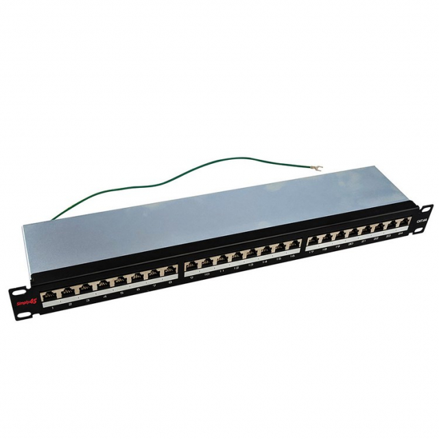 Buy Simply45 S45-2724S, 24 Port Loaded Shielded Patch Panel - Prime Buy