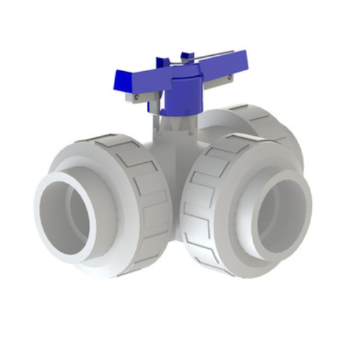 Buy Simtech TBM 502 5 005-L, TBM Series, 1/2" PVDF/FPM 3 - Way Ball Valve - Prime Buy